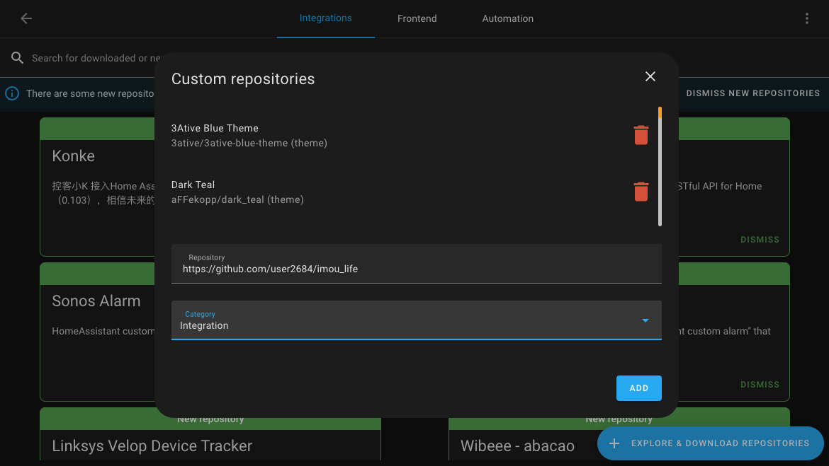 Home Assistant Imou Life Camera Integration